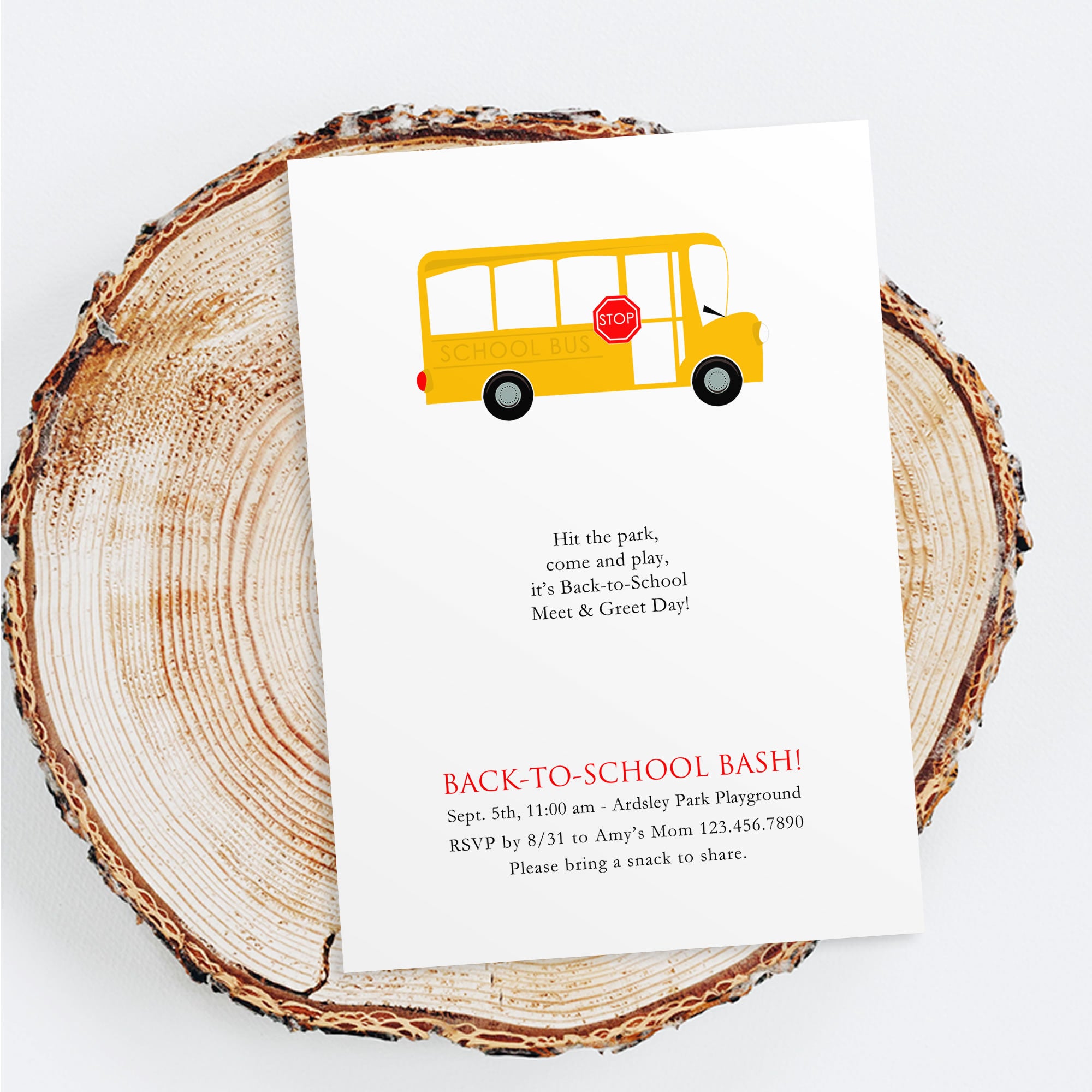 Back to School Bash - Custom Invitations - Bushel & Peck Paper